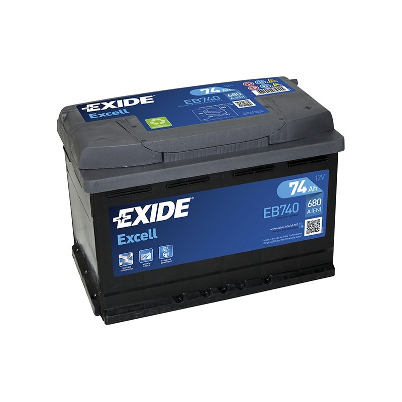 Exide Excell EB740 74Ah 680A - www.autodalykai.lt - Automobilių prekės ...
