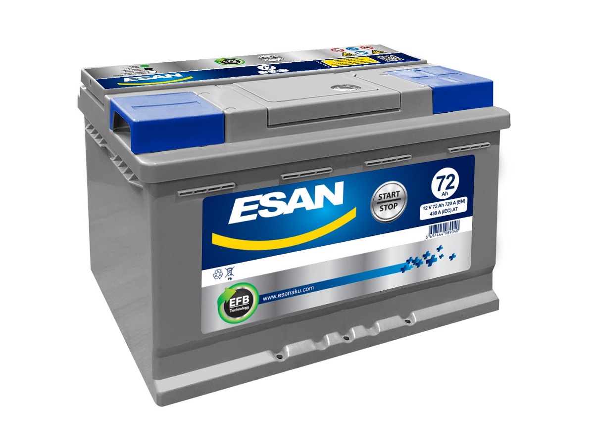 Akumuliatorius Esan 72Ah 760A Start-Stop EFB - www.autodalykai.lt ...
