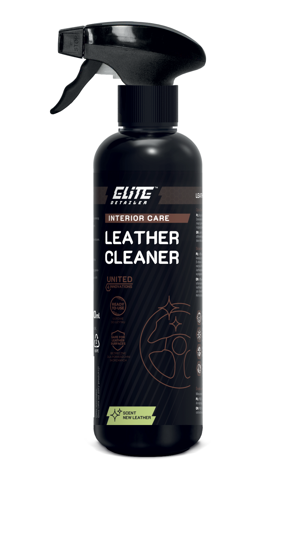 ELITE DETAILER LEATHER CLEANER 500ML odos valiklis - www.autodalykai.lt ...